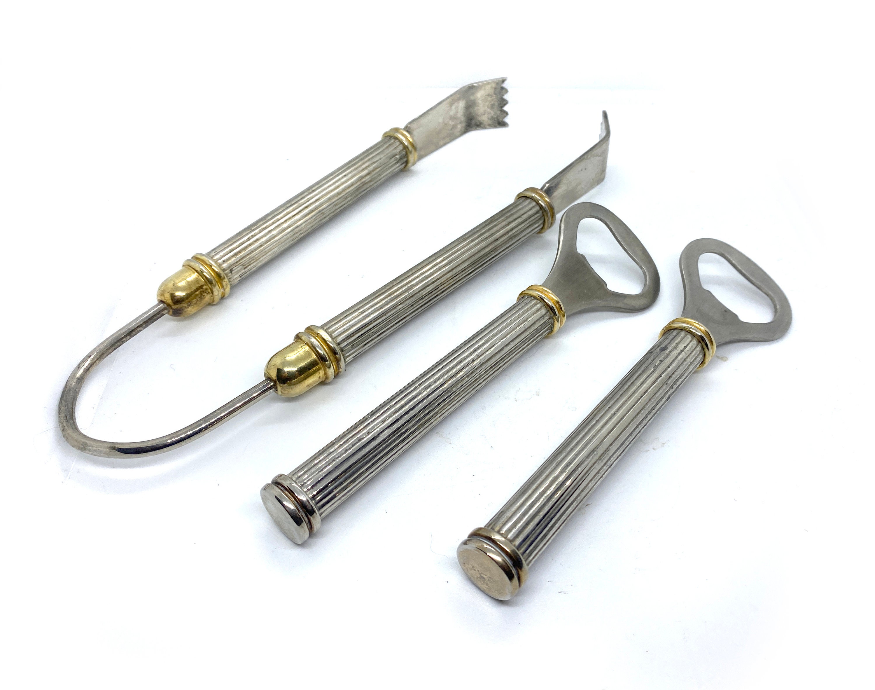 Elegant Ice Grabber With 2 Bottle Openers. Art Deco / Italian Design ...