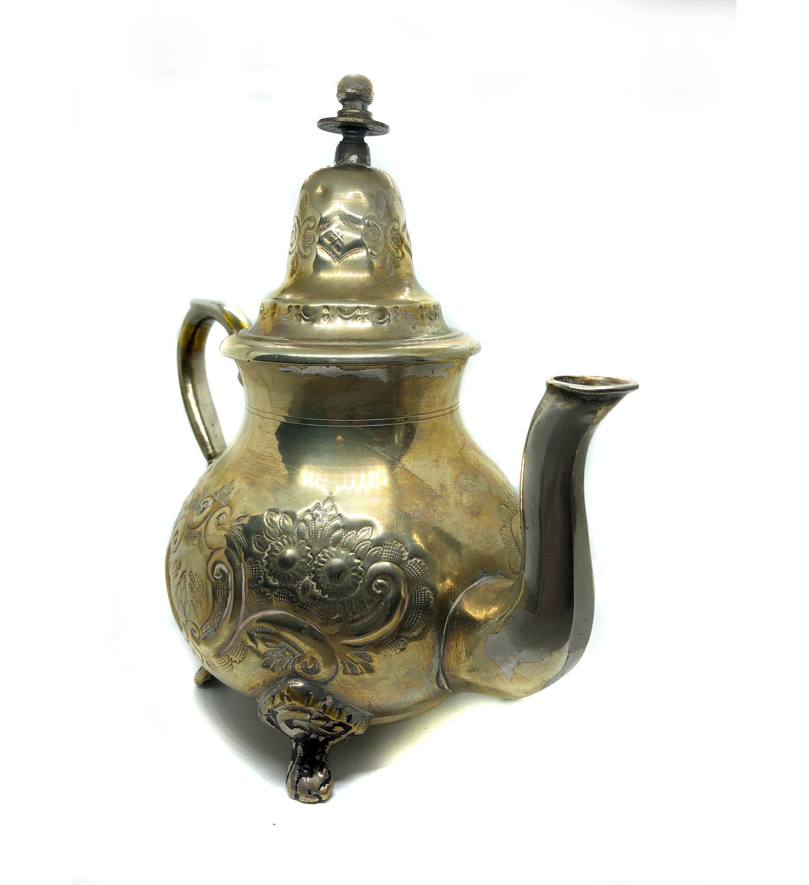 Antique Moroccan Brass Tea Pourer With Lid, 1920s - Etsy
