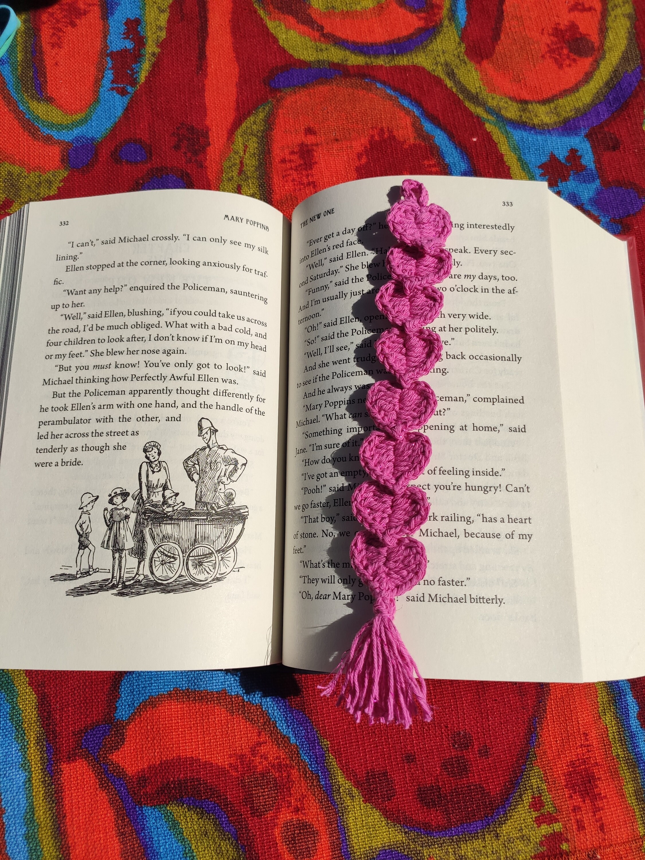 Crochet Pattern Bookmark Chain of Hearts With Step-by-step - Etsy