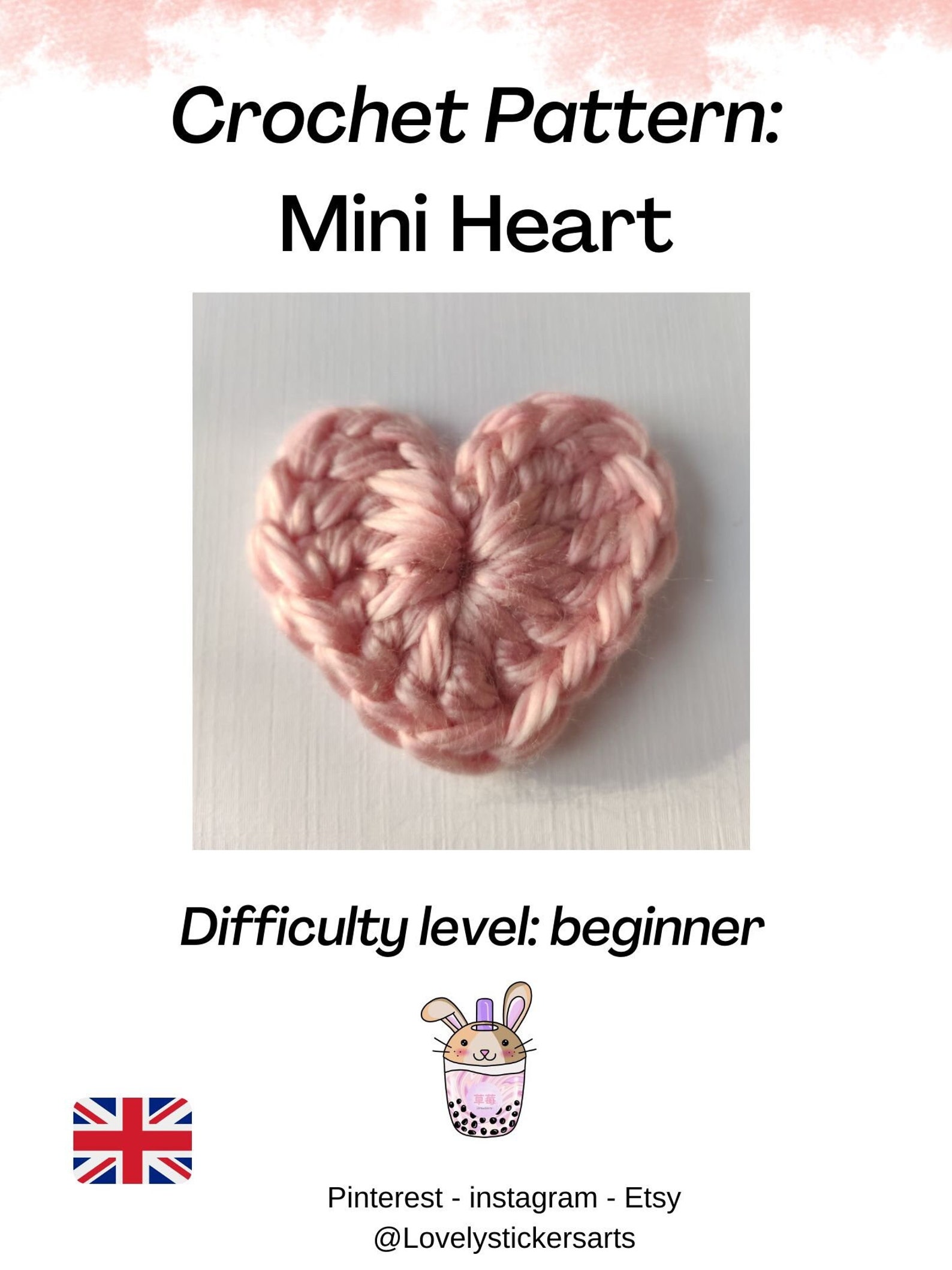 Printable Pocket Hug + Crochet Pattern Mini Heart /printable Pocket Hug ...