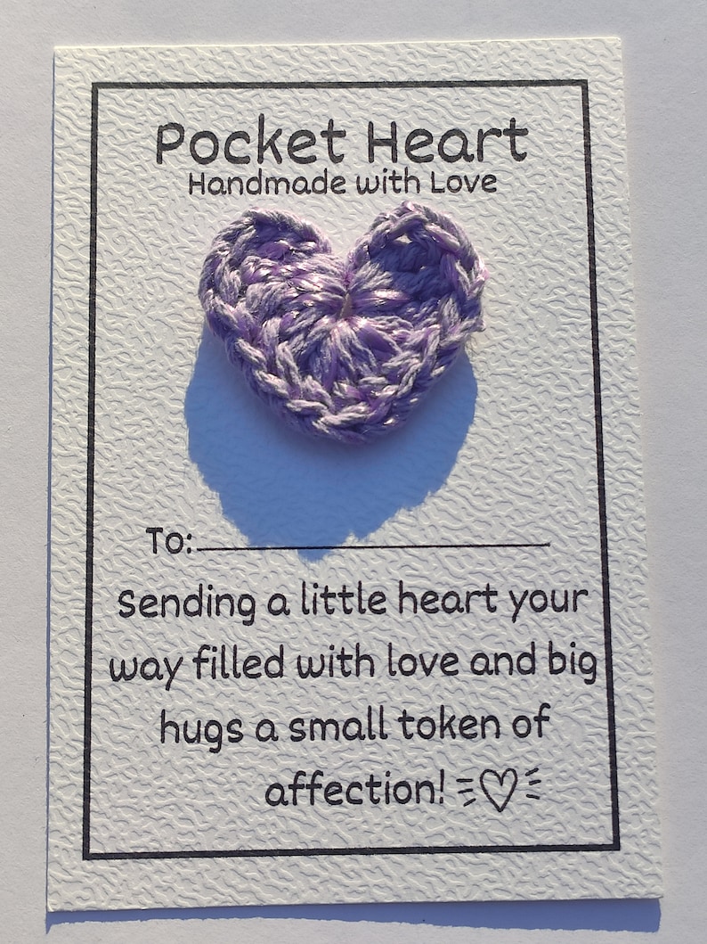 Printable Pocket Hug Crochet Pattern Mini Heart /printable Pocket Hug ...