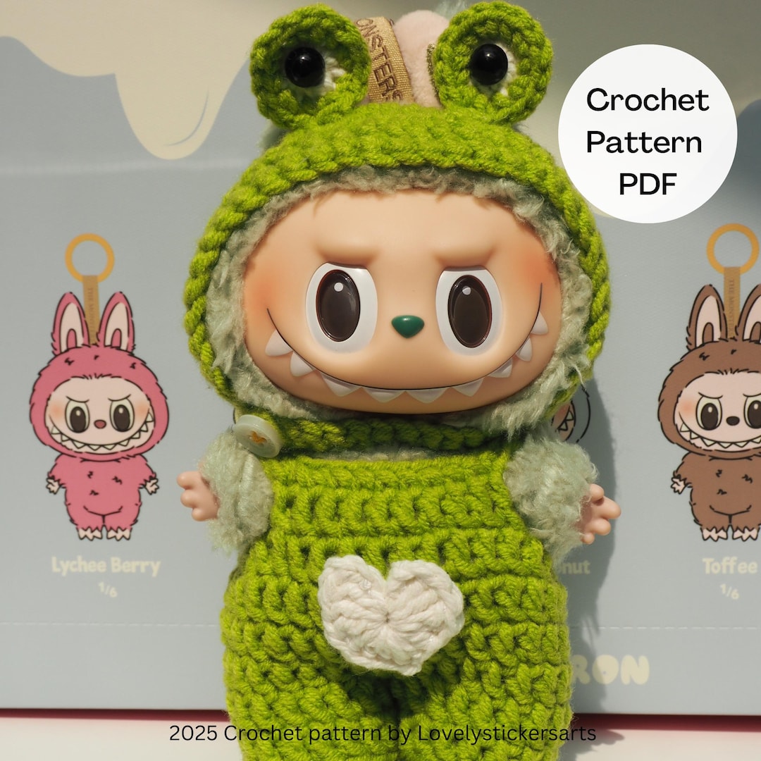 DIY Crochet Labubu Frog Clothes Pattern With Step by Step Instructions ...