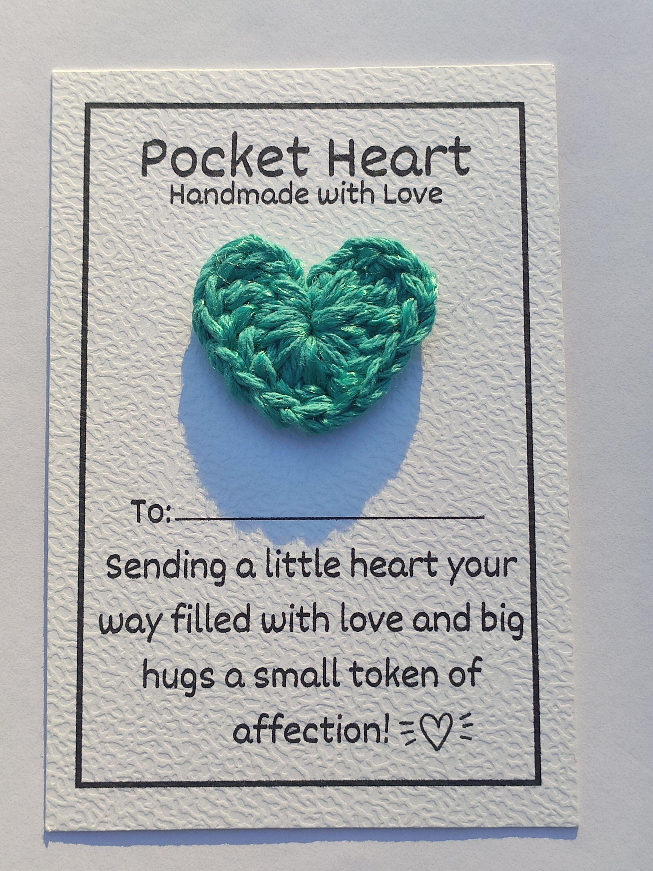 Finished Product/pocket Hug or Heart/handmade Crochet Mini Heart ...