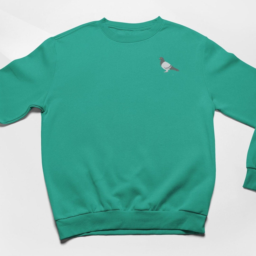 Pigeon Embroidered Jumper, Pigeon Sweatsthirt, Embroidered Bird, Pigeon ...