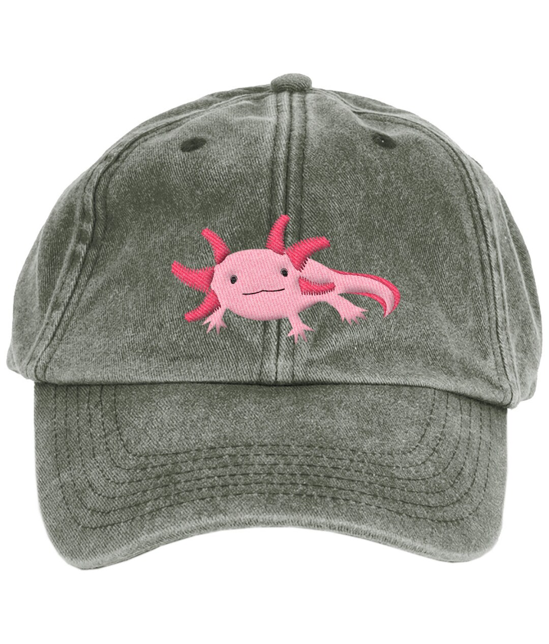Axolotl Embroidered Cap, Axolotl Cap, Embroidered Axolotl, Axolotl Cap ...