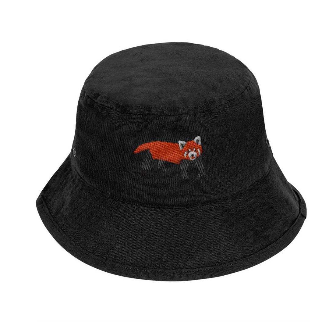 Red Panda Bucket Hat, Red Panda Embroidered Hat, Bucket Hat, Red Panda ...