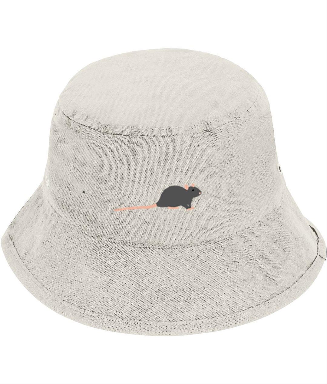 Rat Embroidered Bucket Hat, Rat Hat, Embroidered Rat Hat, Rat Bucket ...