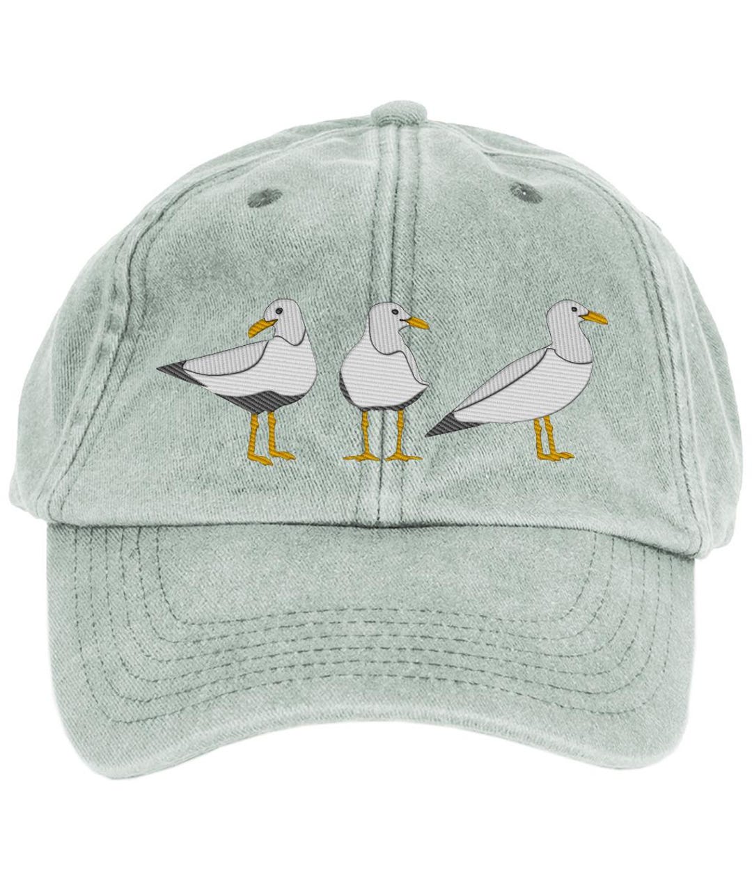 Seagull Embroidered Cap - Etsy