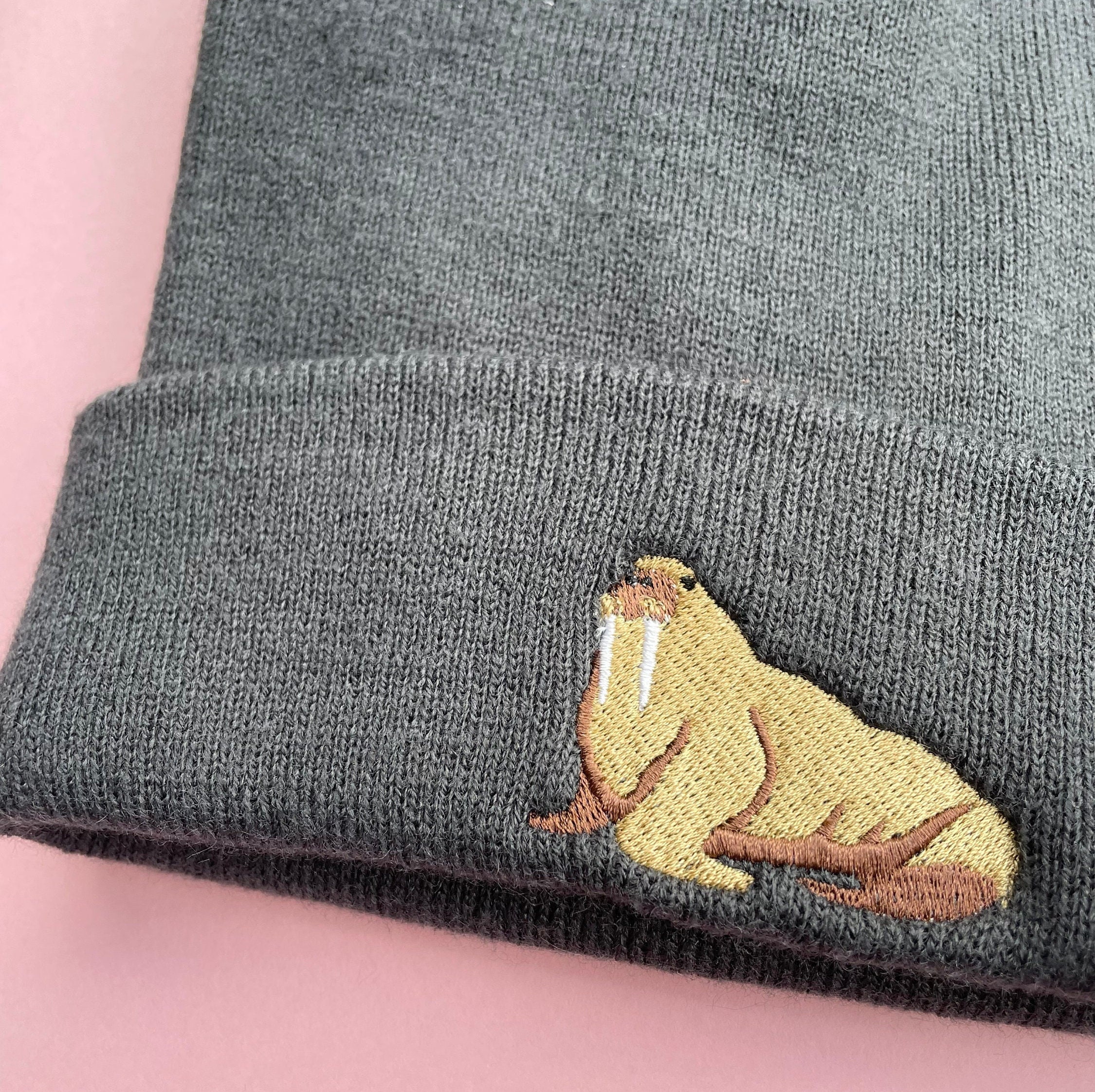 Walrus Embroidered Beanie Hat Walrus Hat Beanie Hat - Etsy
