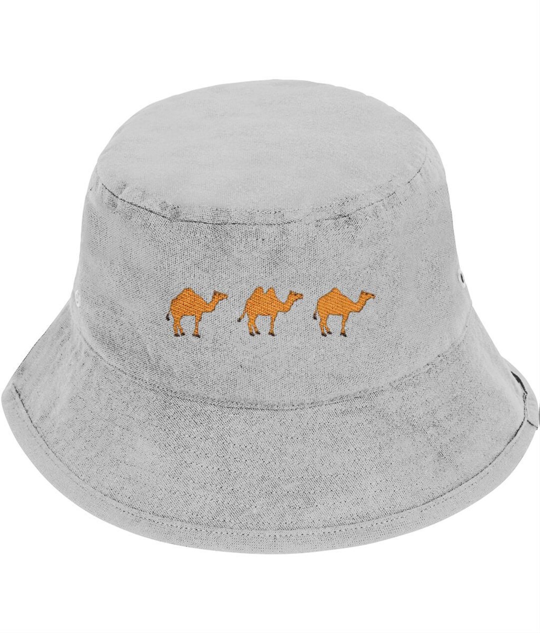 Embroidered Camel Bucket Hat: Recycled Cotton, Organic Lining - Etsy