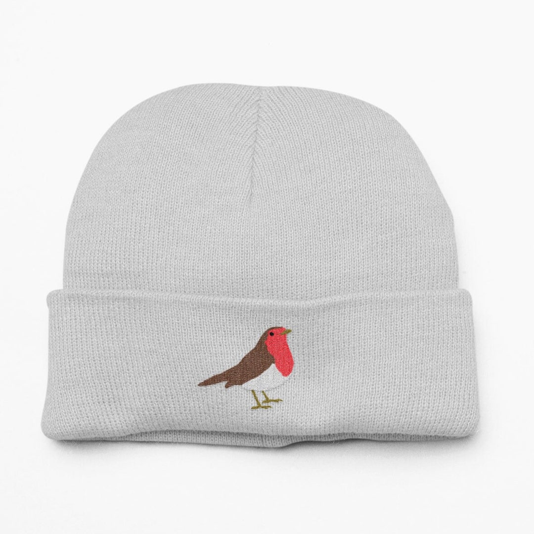 Robin Beanie Embroidered Hat, Robins, Robin Beanie Hat, Robin Hats ...