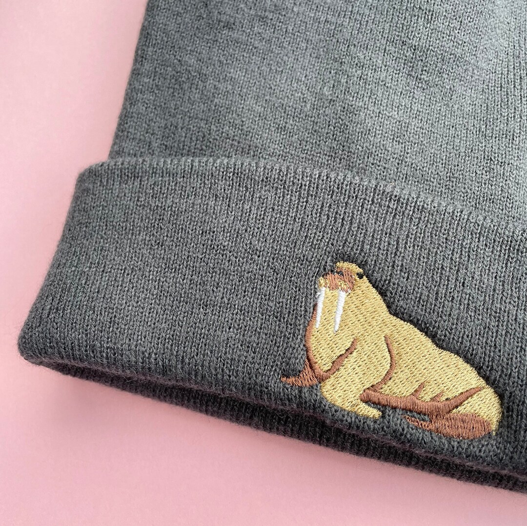Walrus Embroidered Beanie Hat Walrus Hat Beanie Hat - Etsy