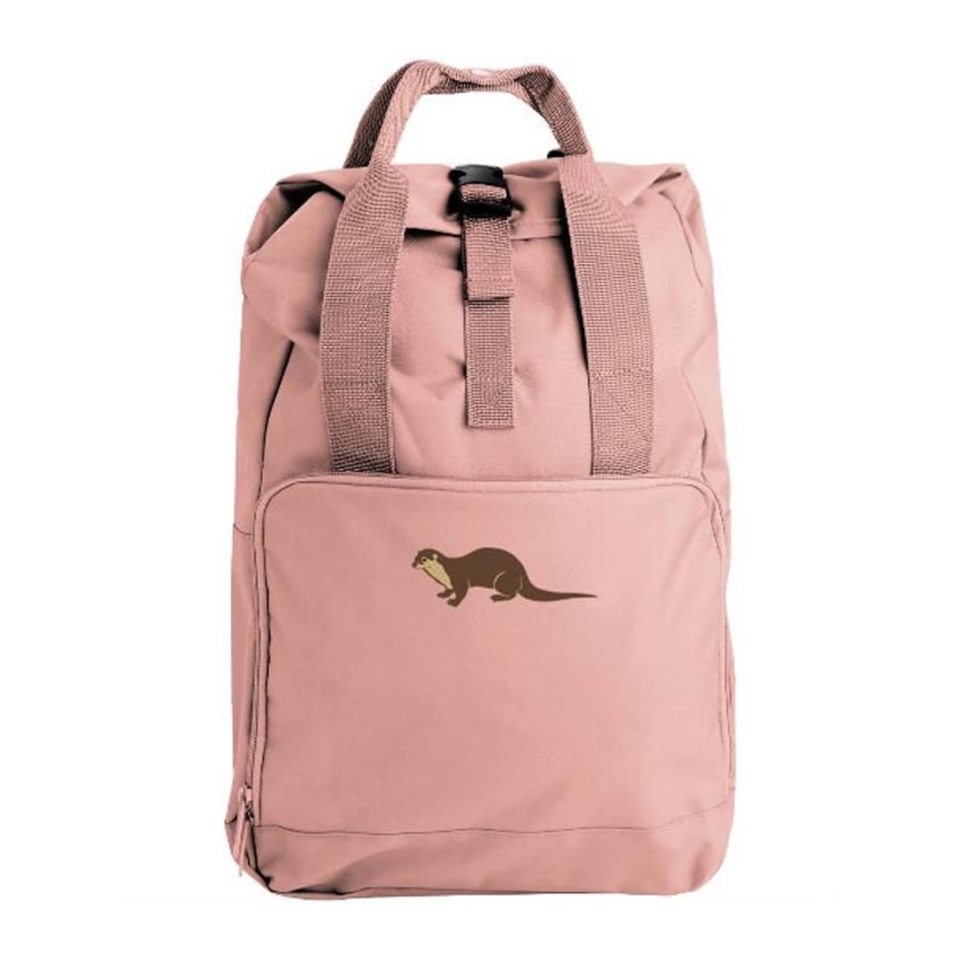 Otter Embroidered Backpack, Otter Backpack, Otter Bag, Embroidered ...