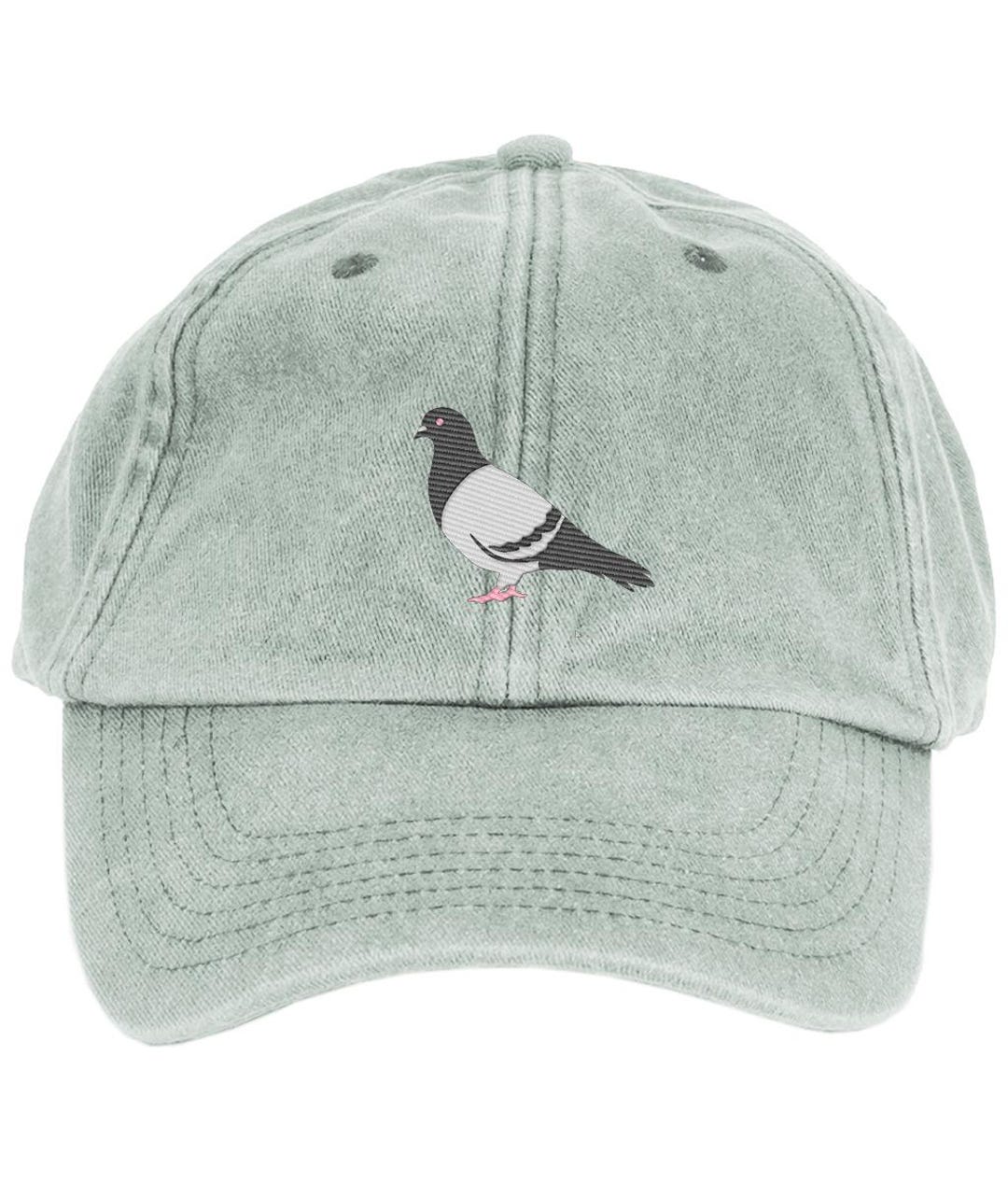 Pigeon Embroidered Cap: Pigeons Bird, Vintage Style Washed Cotton, Caps ...