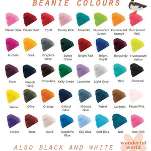 Embroidered Ladybird Beanie Hat: Vegan Beanie - Etsy