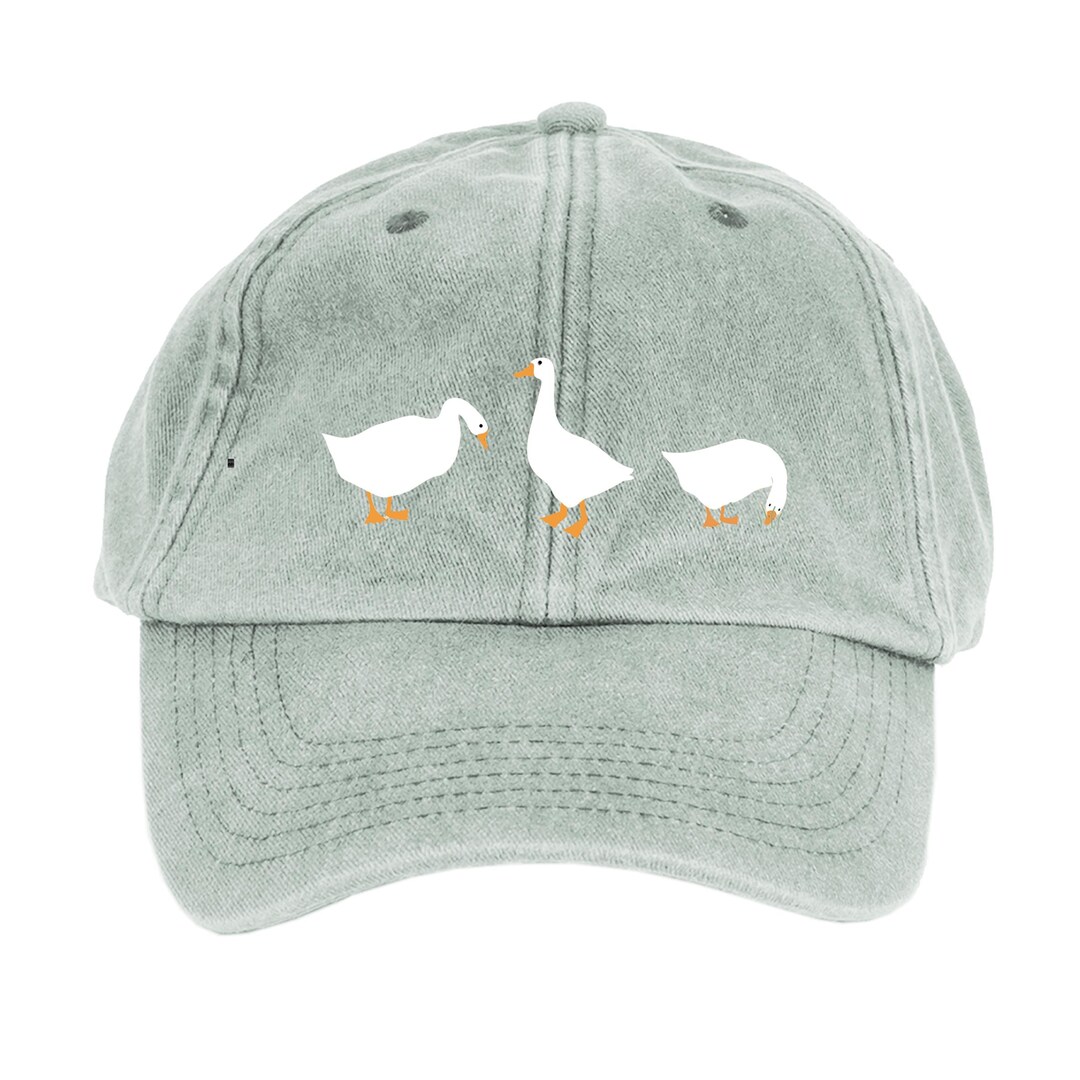 White Goose, White Geese Vintage Style Embroidered Cap, White Geese ...