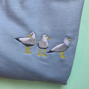 Seagull Embroidered Sweatshirt, Seagull Sweatshirt, Seagull, Seagulls ...