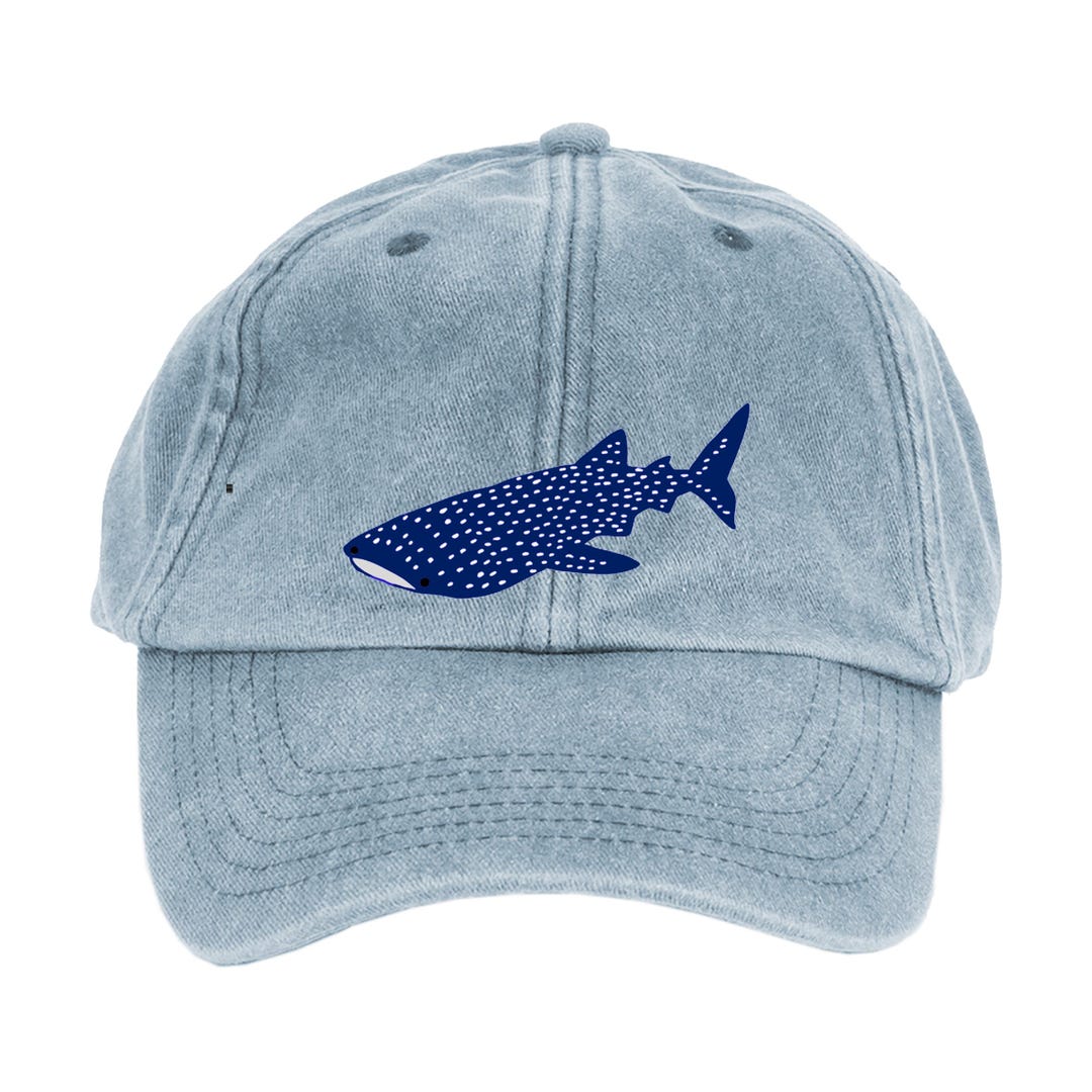 Embroidered Whale Shark Cap: Vintage Style Washed Cotton - Etsy