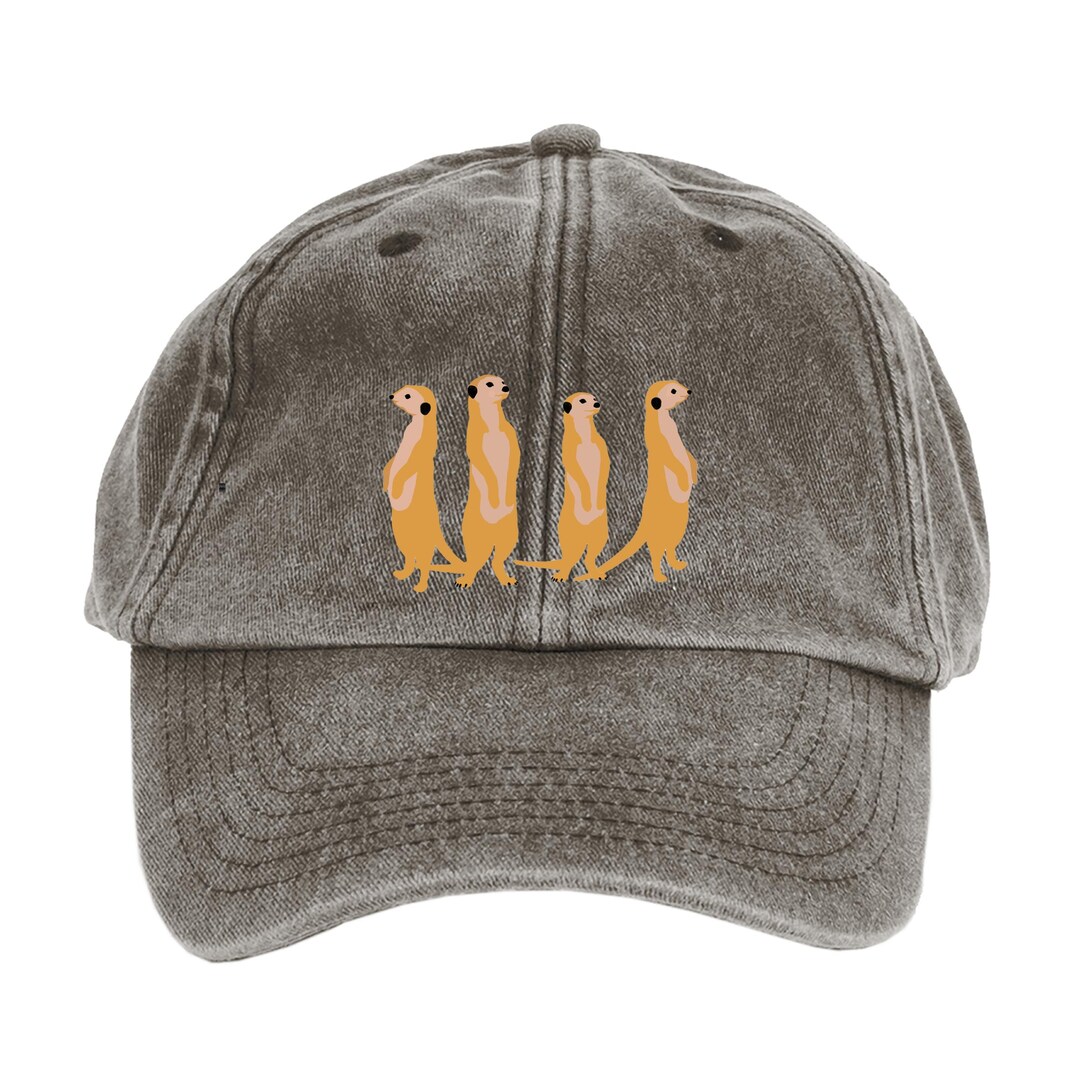 Meerkat Embroidered Cap: Vintage Style Cotton Baseball Cap - Etsy
