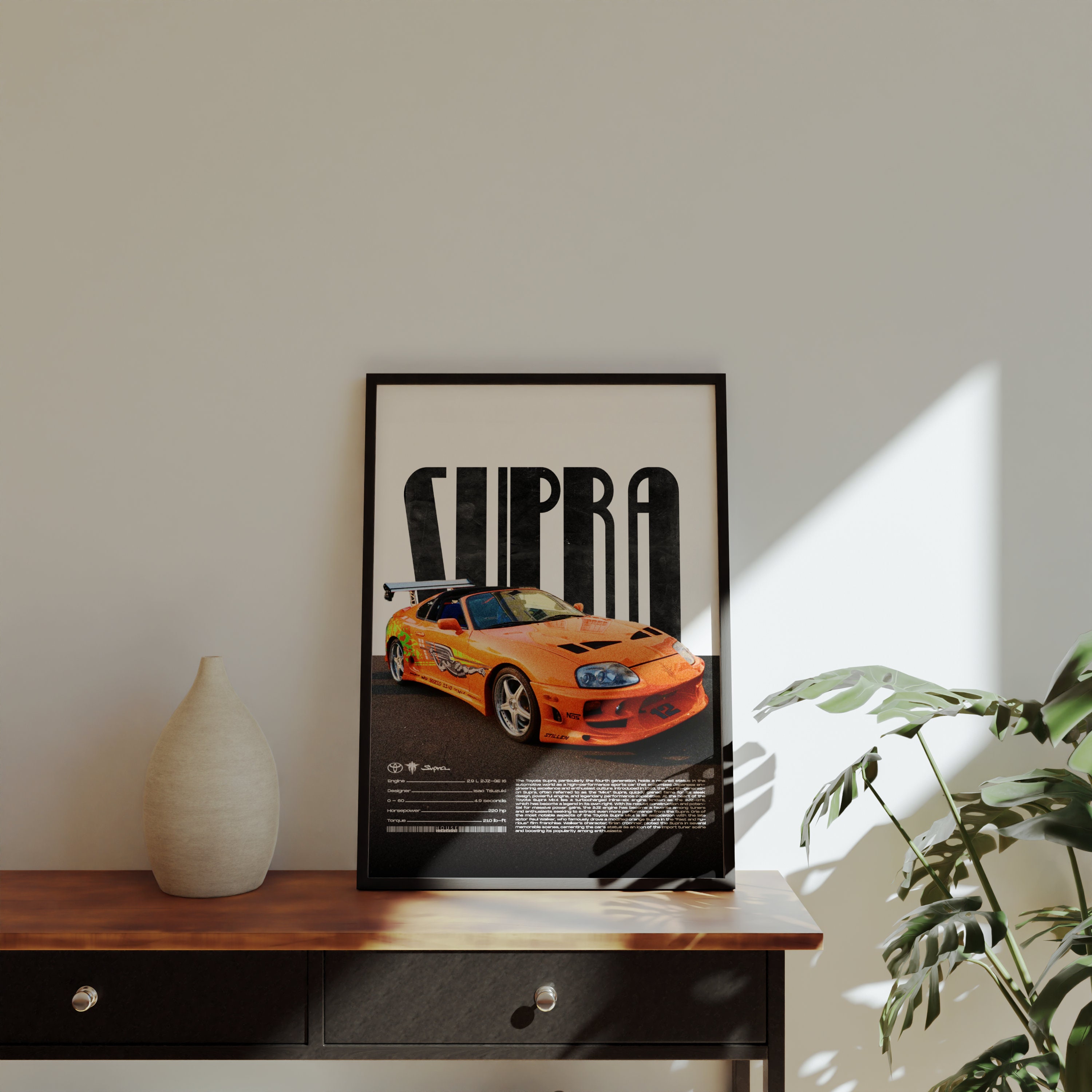 Toyota Supra Poster, Toyota Supra Car Print, Digital Download, Supra ...