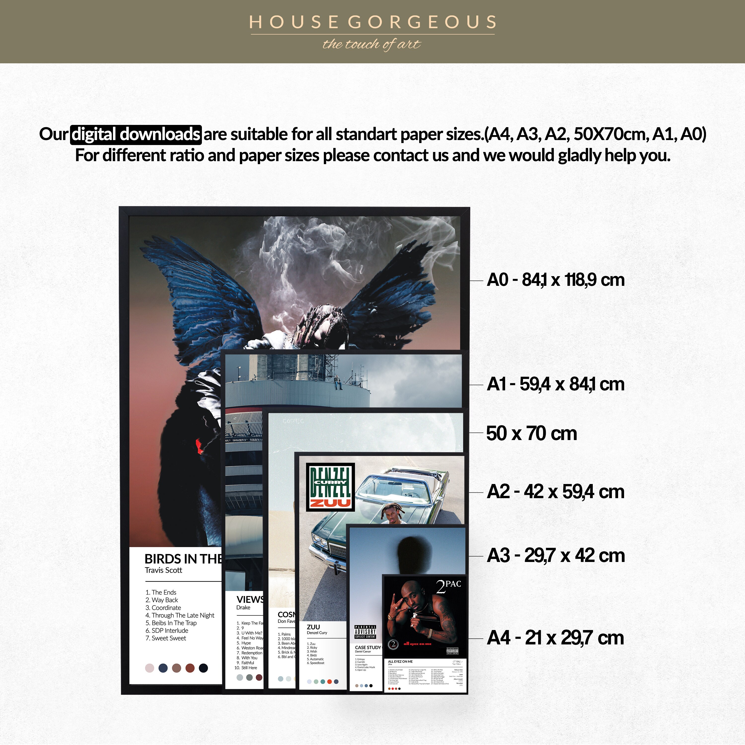 Custom Album Poster Digital Download , Custom Digital Album Art Poster ...