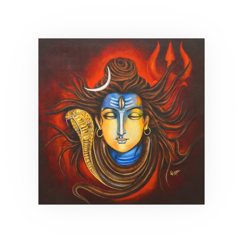 Lord Shiva Art Print Poster, Shiva Wall Art, Hindu God Art, Hindu ...