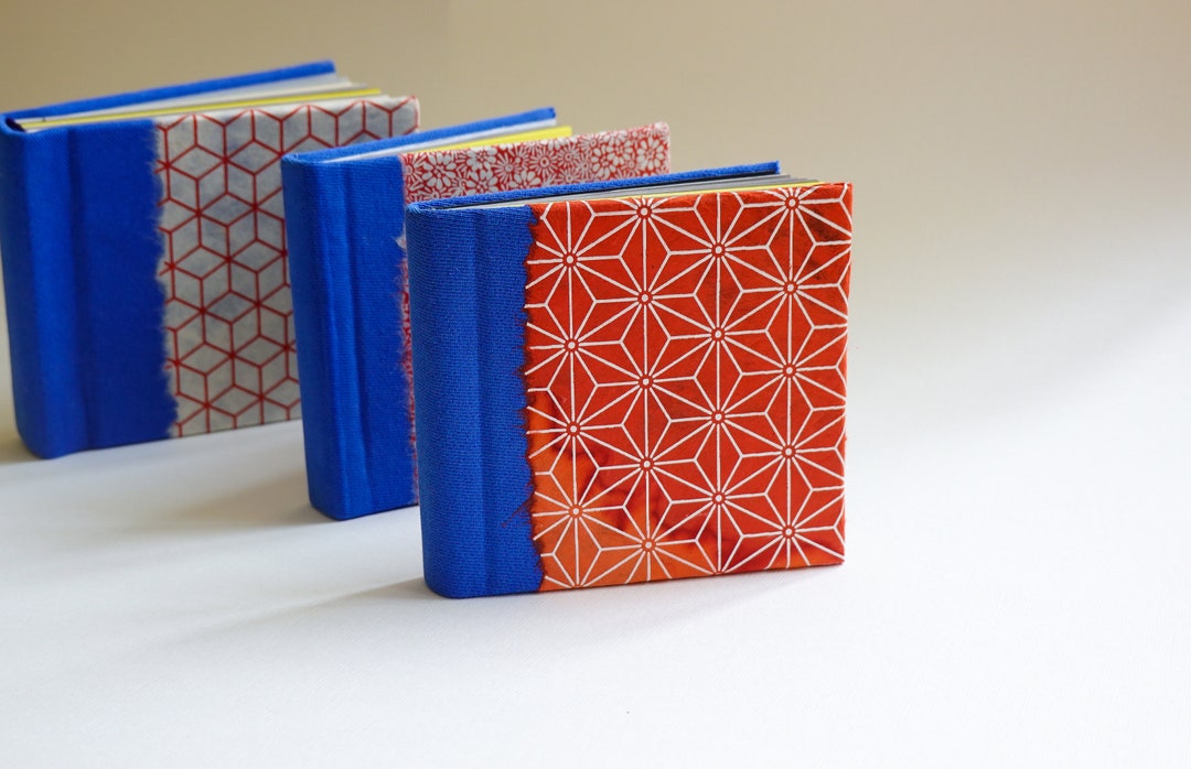 Little Notebook, Sketchbook, Cotton Blue Fabric, High Quality Mixed ...