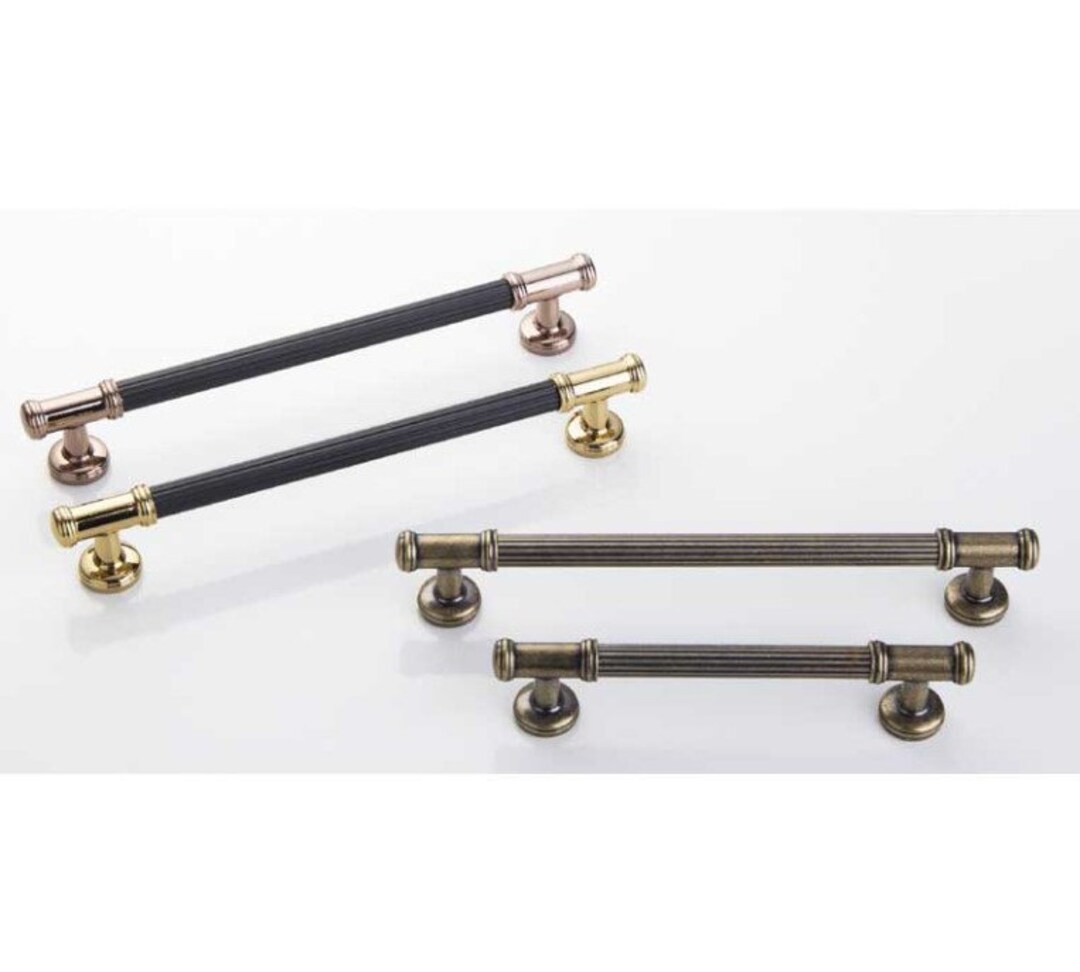 Antique Satin Handle, White Dresser Pull, Striped 5 Inch Handles Handle ...