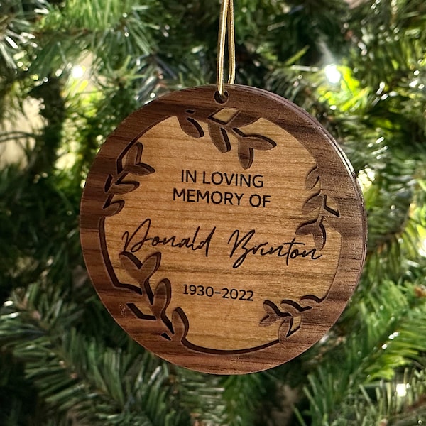In Loving Memory Ornament Wood - Etsy UK