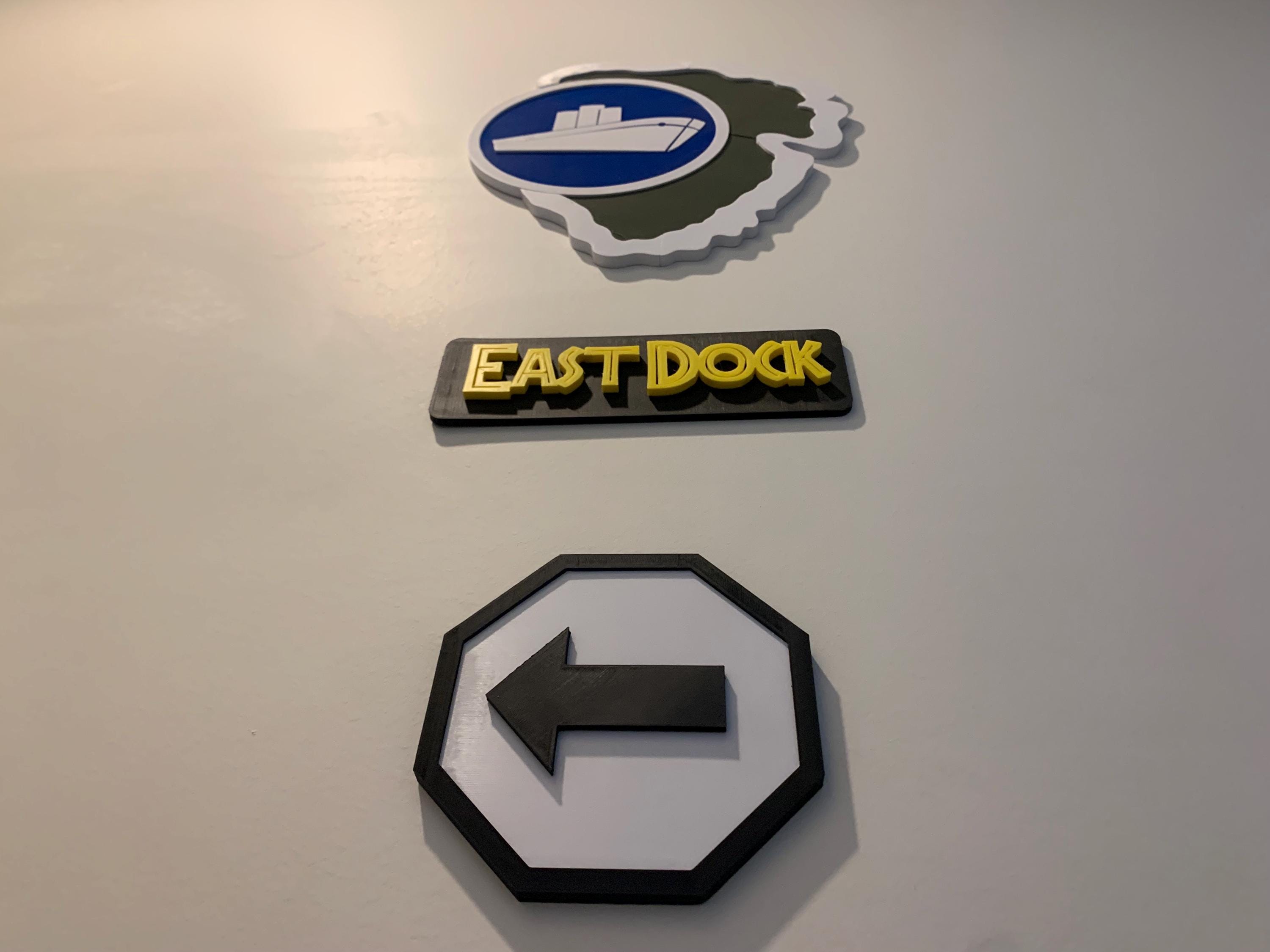 Jurassic Park East Dock Sign 3D Print Model - 1:3 Scale STL (digital ...