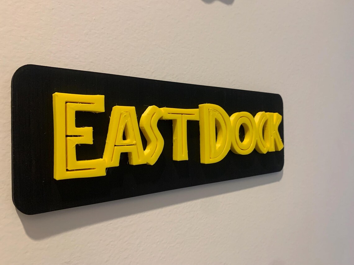 Jurassic Park East Dock Sign 3D Print Model - 1:3 Scale STL (digital ...