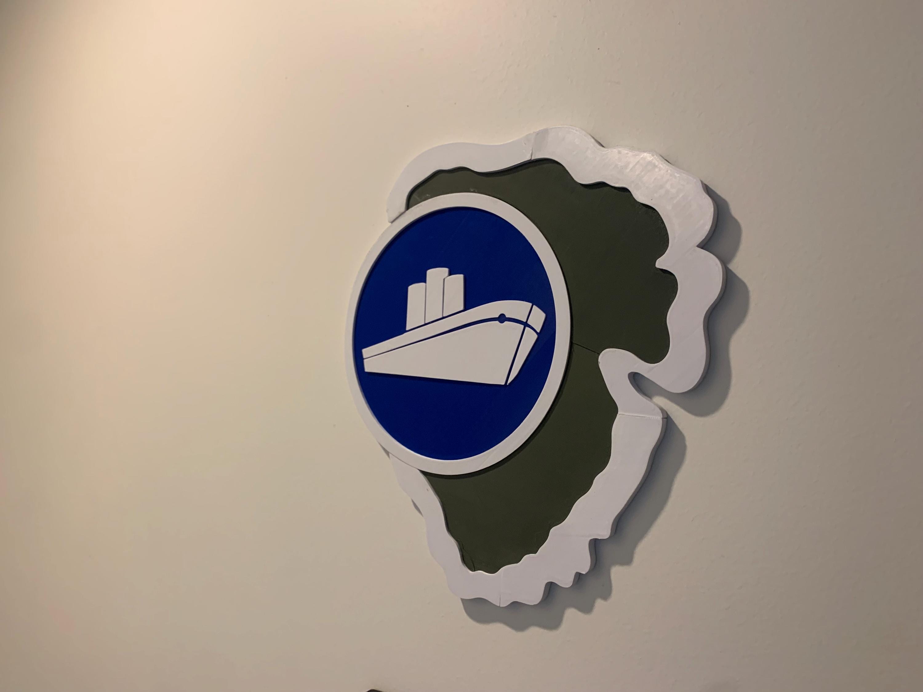 Jurassic Park East Dock Sign 3D Print Model - 1:3 Scale STL (digital ...