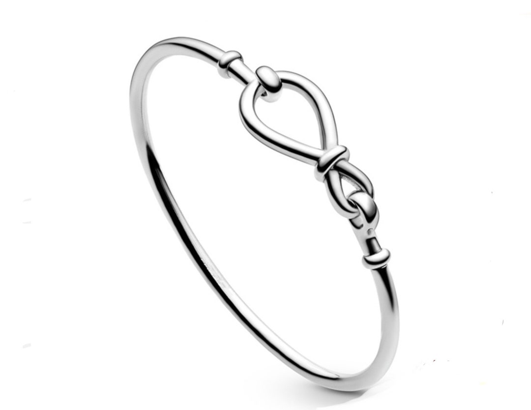 INFINITY Bracelet 925 Sterling Silver Infinity Knot Bangle - Etsy UK
