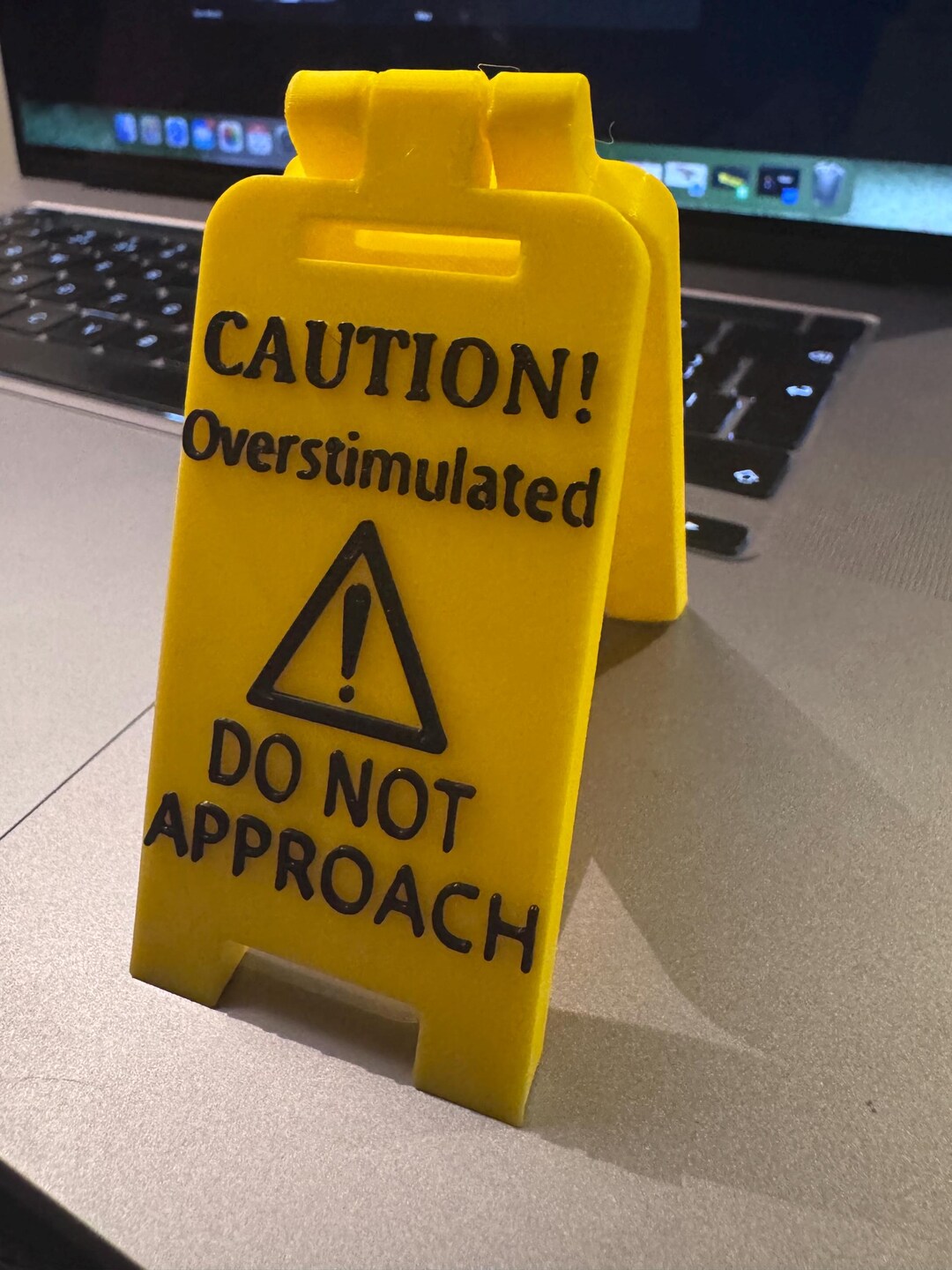 Overstimulated Caution Desk Sign - Etsy
