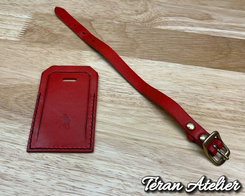 Leather Luggage Tag PDF Pattern / DIY Leather Template / Travel Tag ...