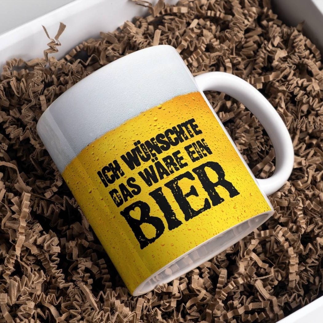 Ich wünschte das wäre ein Bier Biertasse Das perfekte Geschenk für den ...