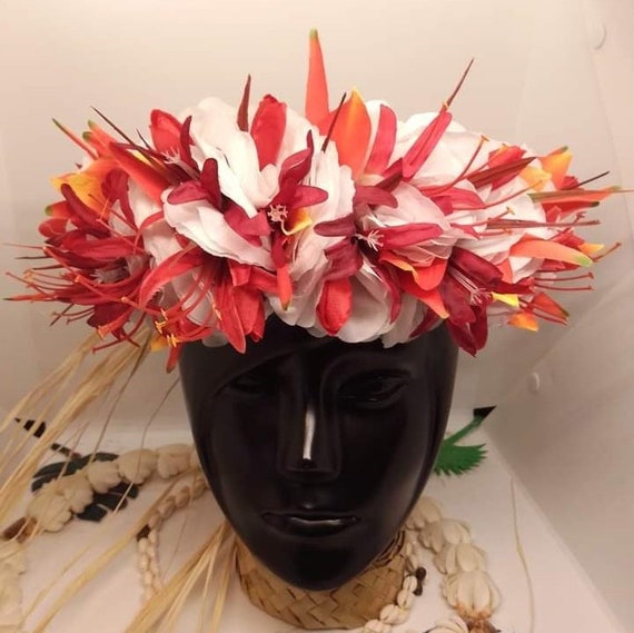 Married Head Crown of Fenua With Bird of Paradise Vaporous - Etsy