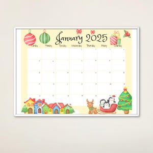 EDITABLE January 2025 Calendar, Fillable Calendar, Cute Penguins, Happy ...