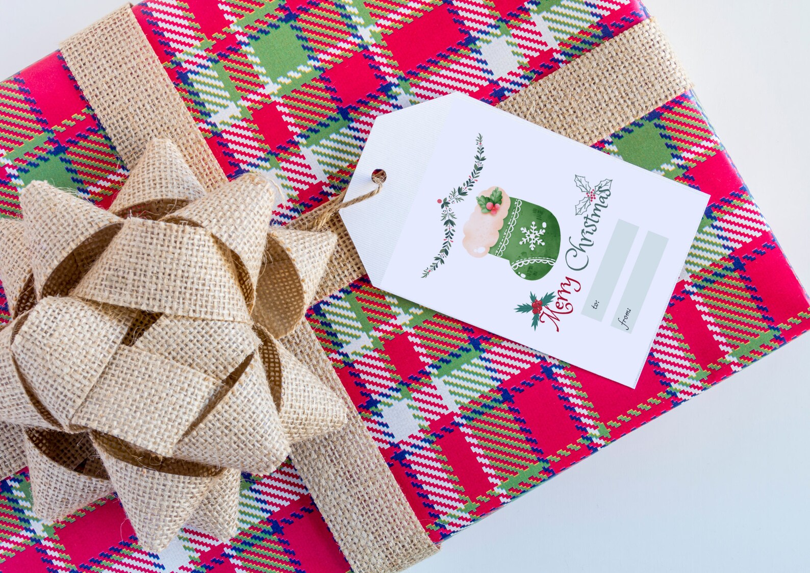 Printable Christmas Gift Tags, Template Merry Christmas Tag, Holiday ...