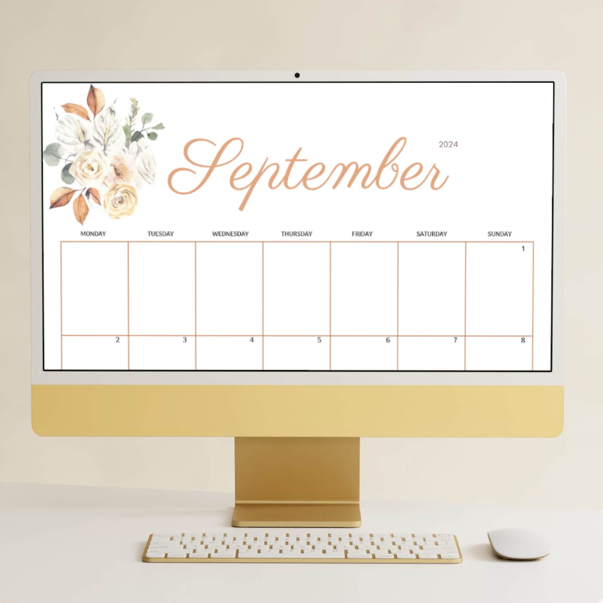 Editable 2024 September Calendar, September Monthly Planner, Vertical ...
