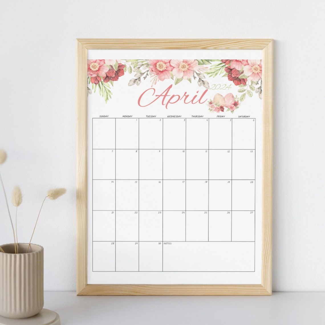 Fillable/editable April Calendar, April 2024 Printable Calendar ...