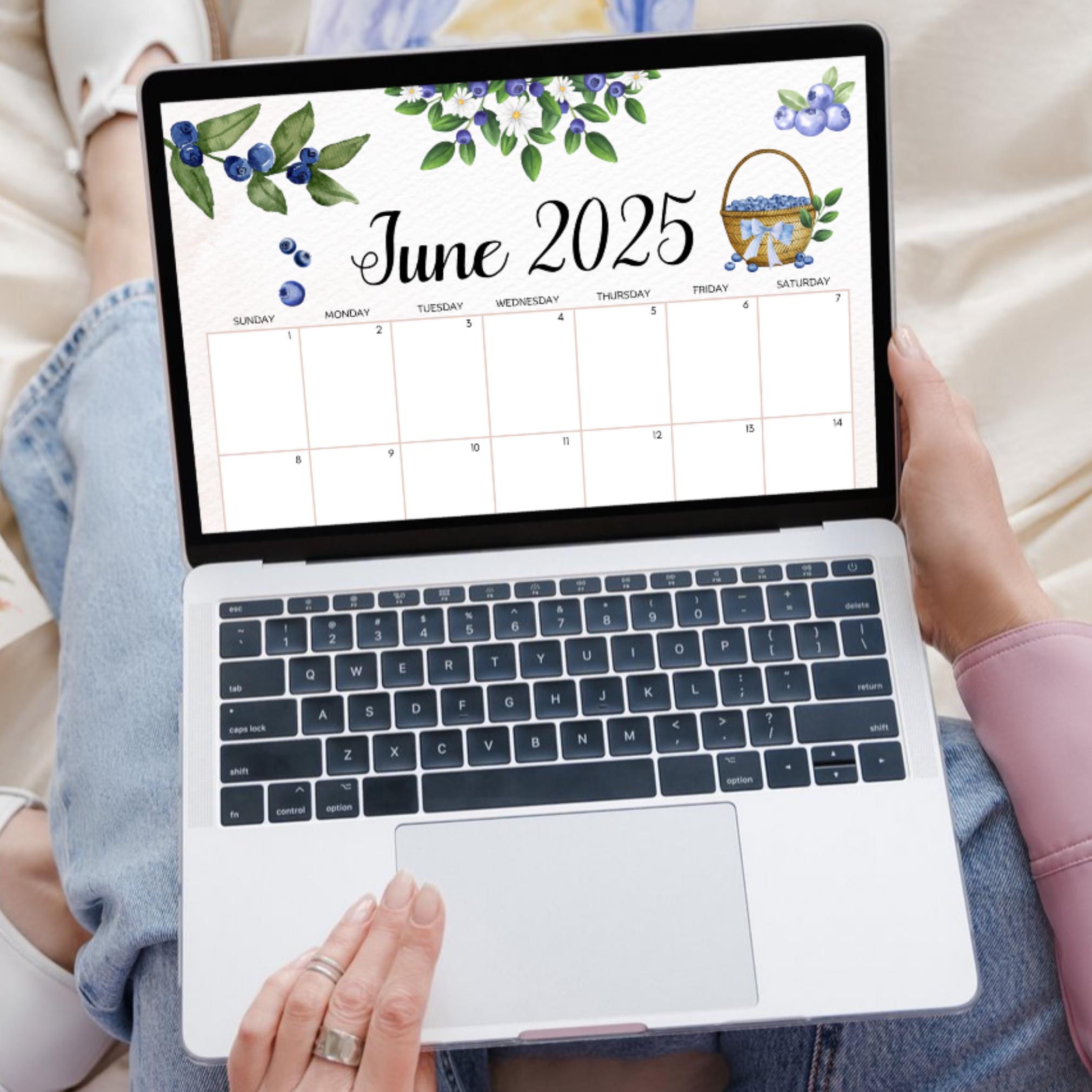 EDITABLE June 2025 Calendar, School Calendar, Fillable June Calendar ...