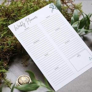 Printable Weekly Organizer Minimalist Work Planner Simple - Etsy