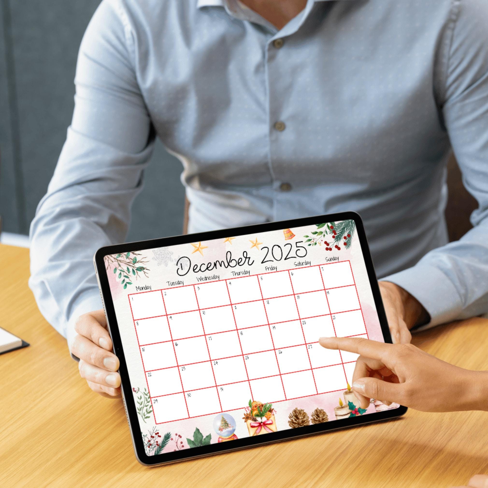 EDITABLE December 2025 Calendar, Happy Christmas, Happy New Year ...