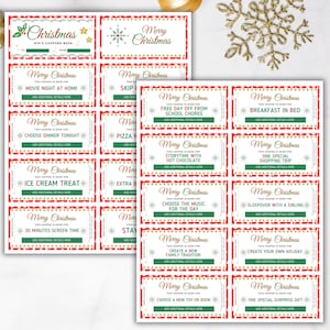 Personalized Kids Christmas Coupon Book, Editable Christmas Coupon ...