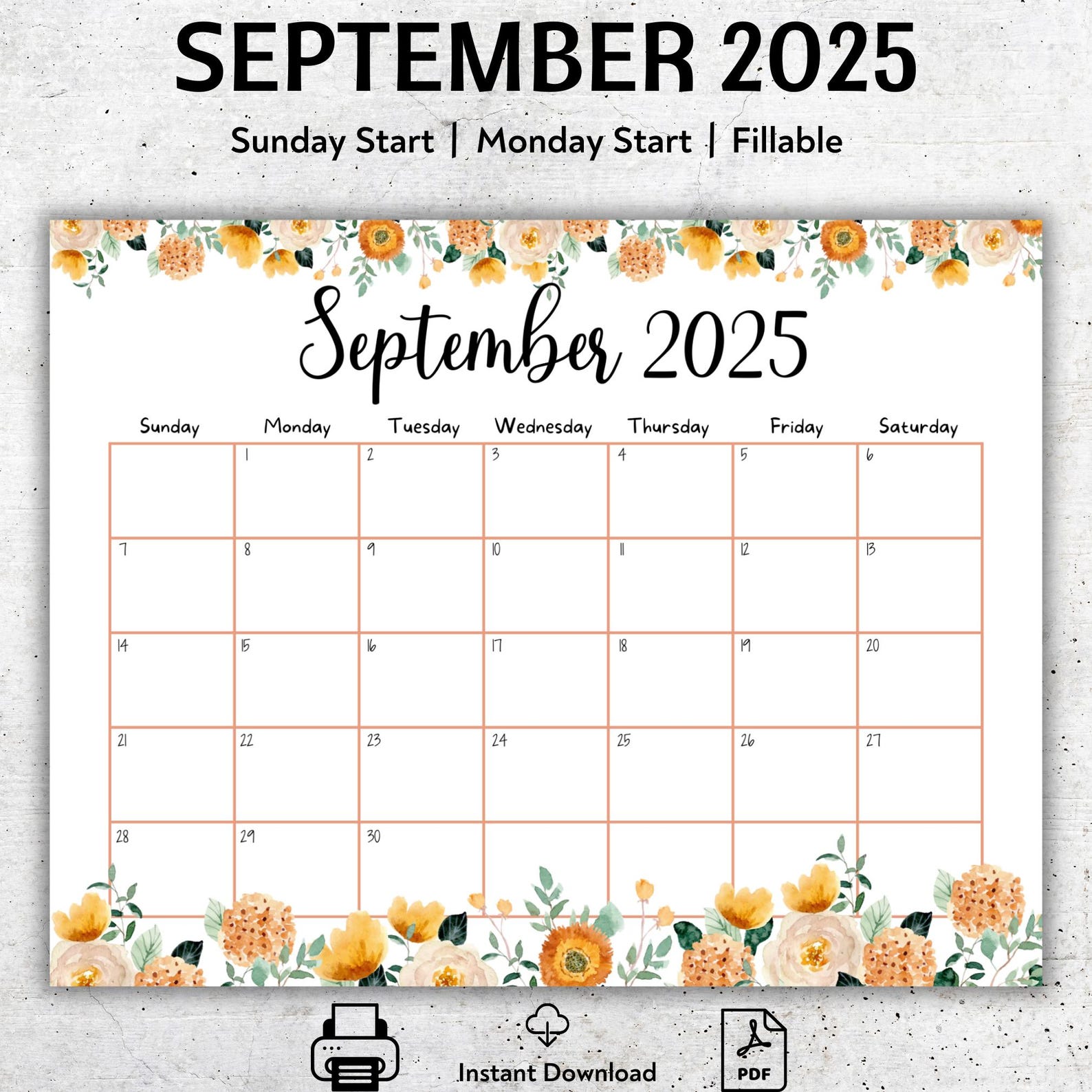 EDITABLE September 2025 Calendar, Homeschool Calendar, Academic ...