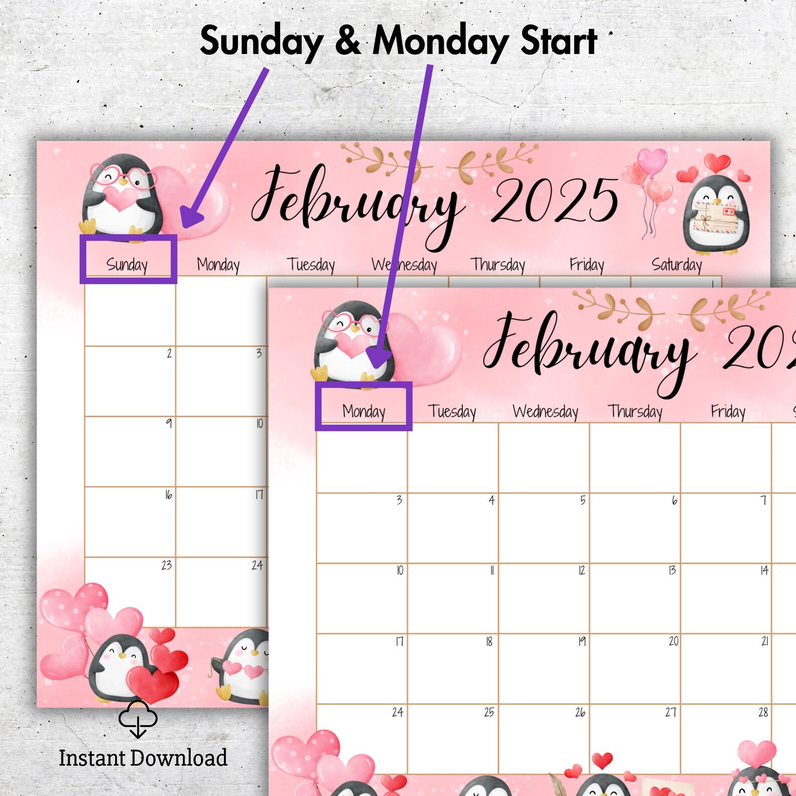 EDITABLE February 2025 Calendar, Valentine's Day, Homeschool, Loving ...