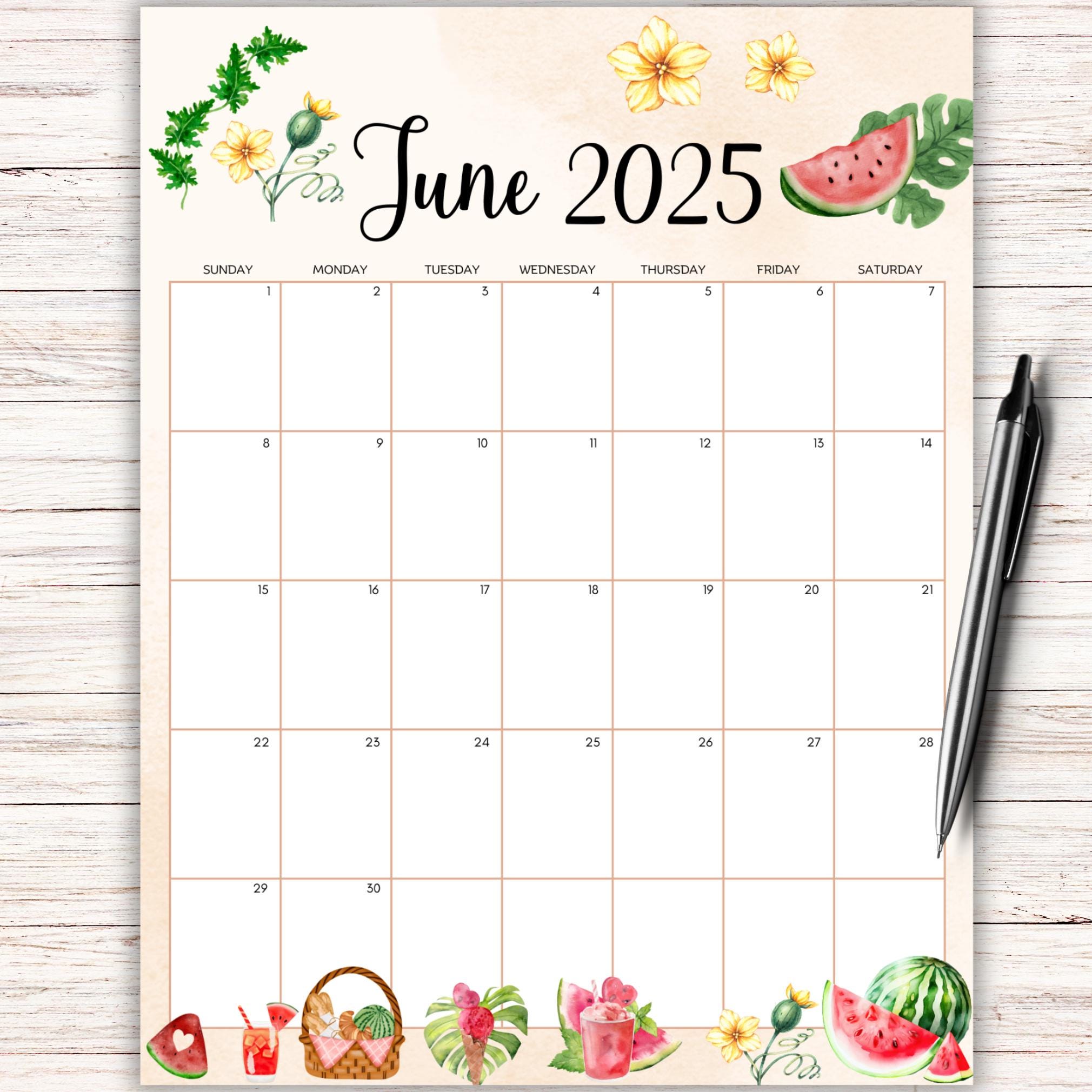 Leuke Afdrukbare Kalender Juni 2024 Mooie Bloemenkalender December