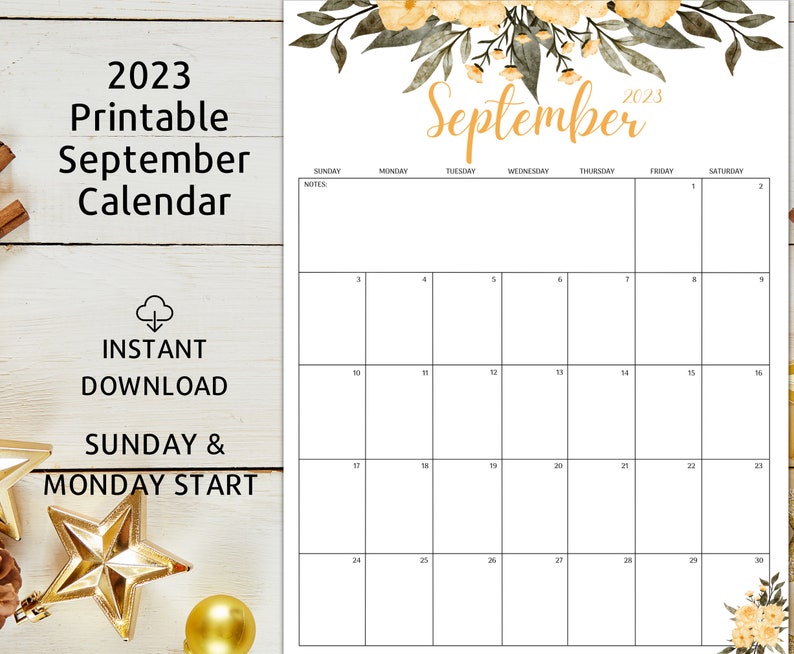 Printable September Calendar 2023 Homeschool Planner Weekly - Etsy