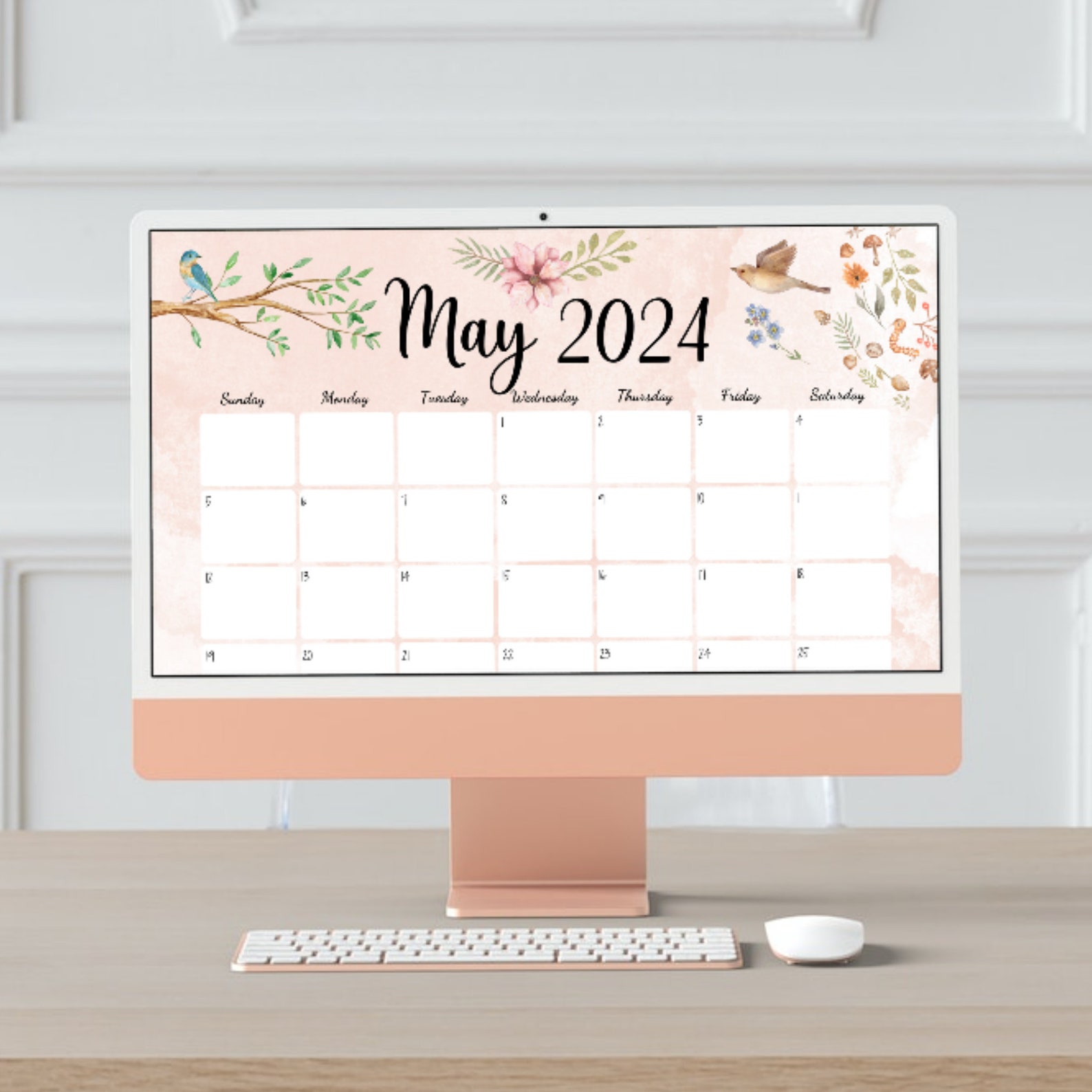 EDITABLE May 2024 Calendar, Printable May 2024 Calendar, Fillable ...